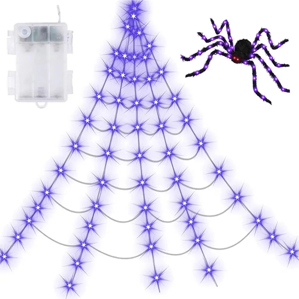 Halloween Spider Web Lights 250 LEDs Net 5m Waterproof – Velven Home